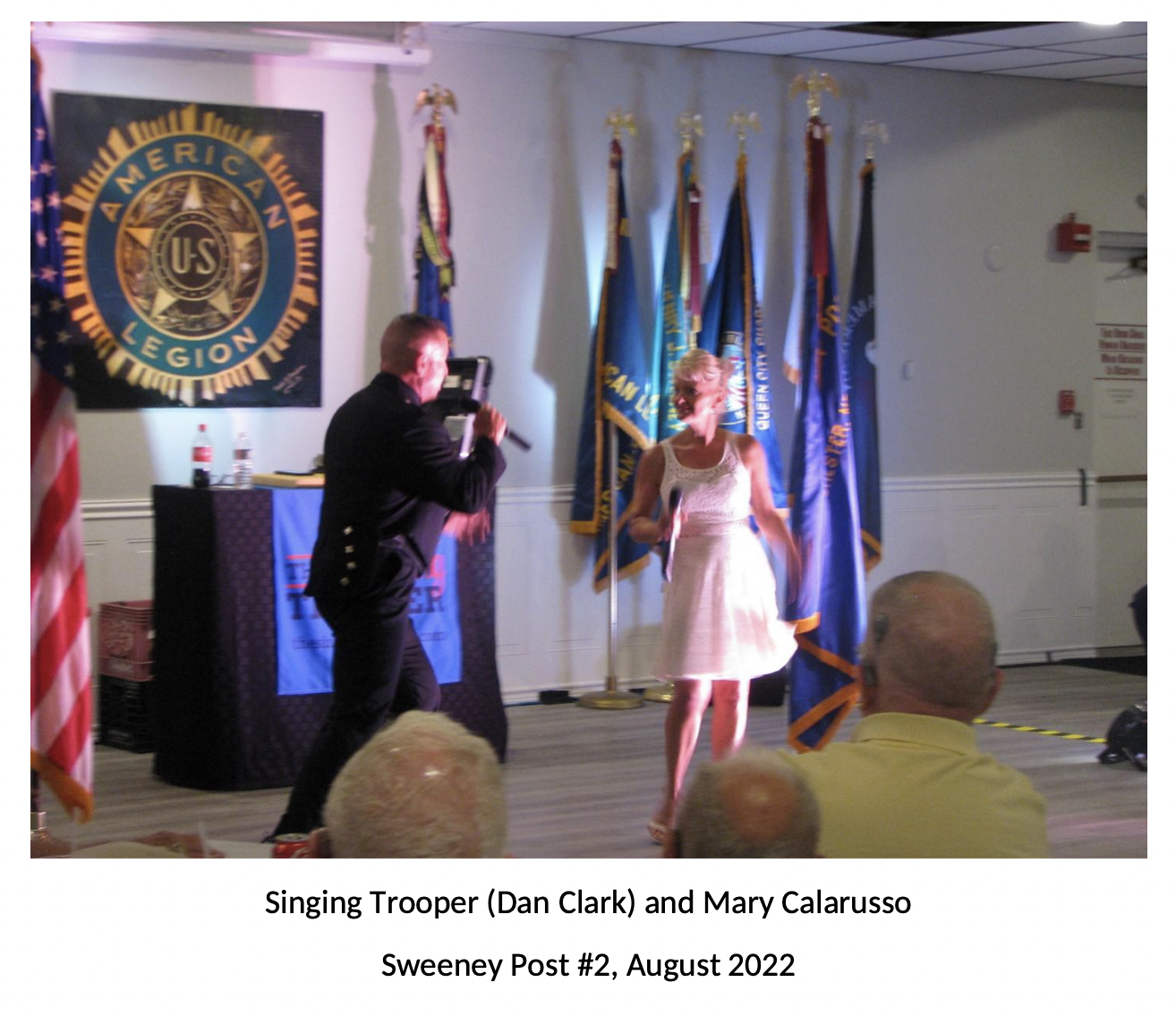 Singing Trooper (Dan Clark) and Mary Calarusso | Henry J. Sweeney Post 2